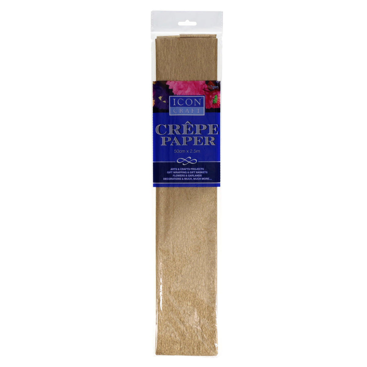 ICON CRAFT 50x250cm 17gsm CREPE PAPER - GOLD – McArdles iSchool