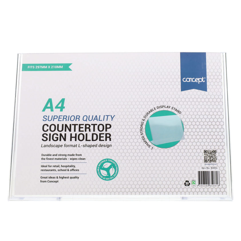 Concept A4 Countertop Sign Holder - Landscape – McArdles iSchool