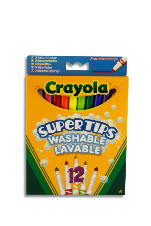 CRAYOLA PKT.12 SUPERTIPS WASHABLE MARKERS – McArdles iSchool