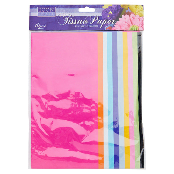 ICON CRAFT PKT.10 SHEETS TISSUE PAPER - BRIGHT – McArdles iSchool