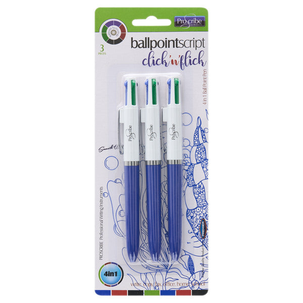 PRO:SCRIBE CARD 3 4-in1 BALLPOINT PENS – McArdles iSchool